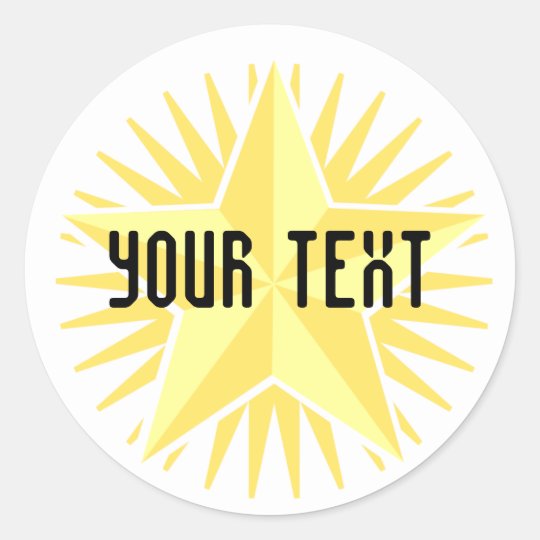 Gold Star Sticker Template | Zazzle.com