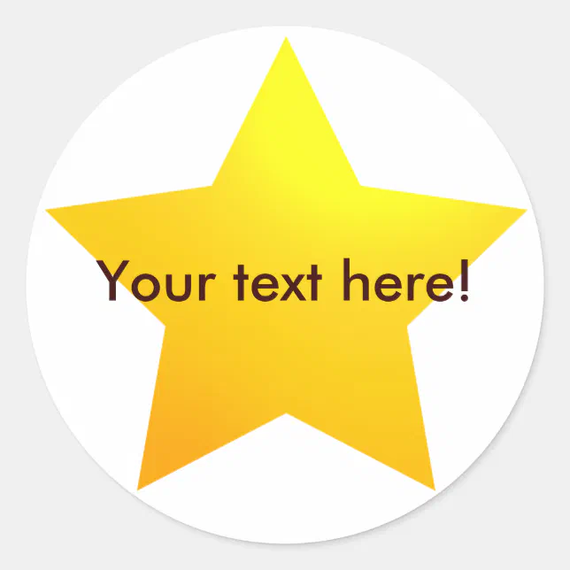 Gold Star stickers | Zazzle