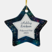 Gold Star Universe Graduate Photo Ornament | Zazzle