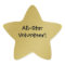 Gold Star Volunteer Recognition Star Sticker | Zazzle