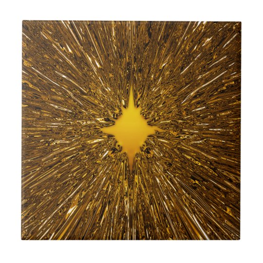 Gold starburst pattern tile | Zazzle.com