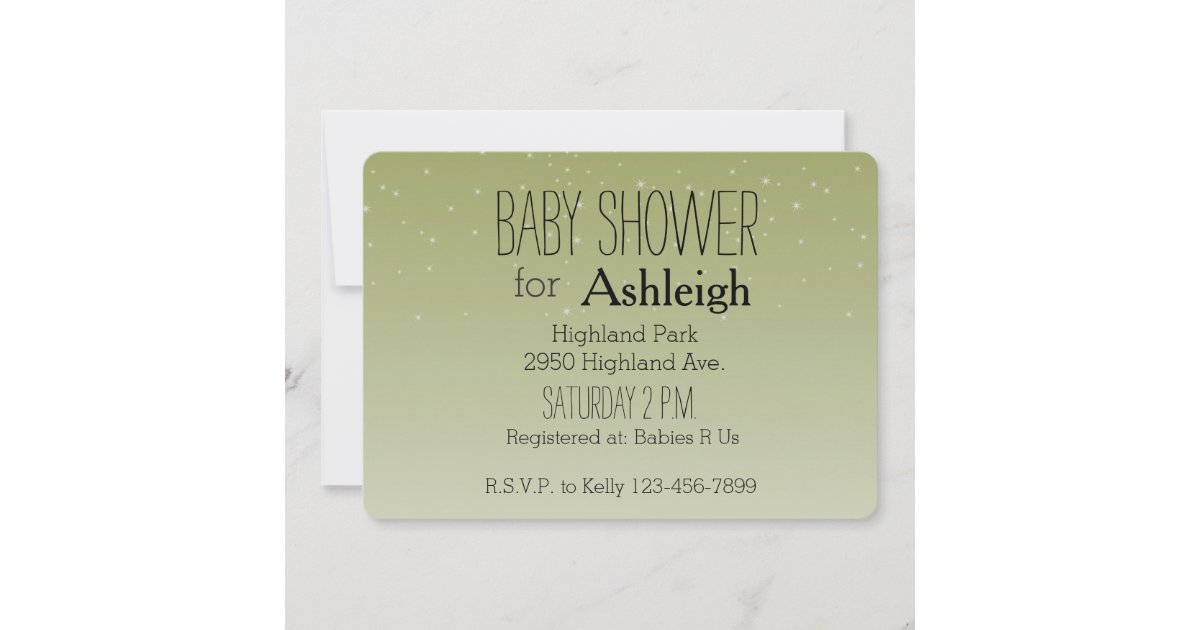 Gold Starlight baby shower Invitation | Zazzle