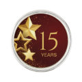 Gold Stars 15 Years Employee Service Milestone Lapel Pin | Zazzle