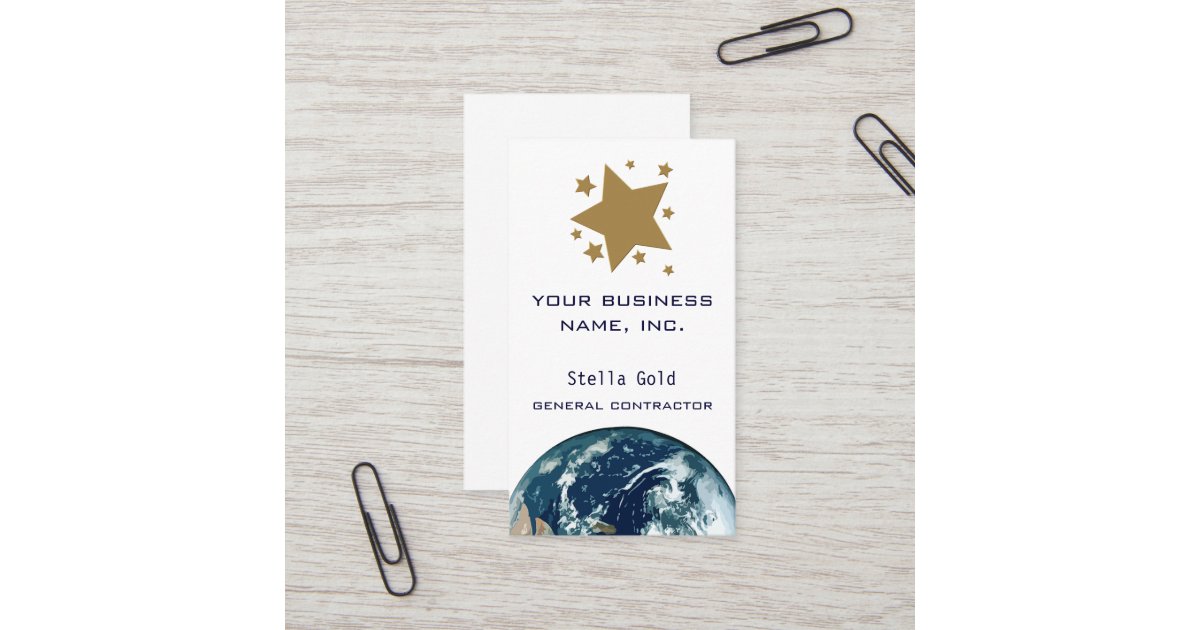 Gold Stars Business Card | Zazzle