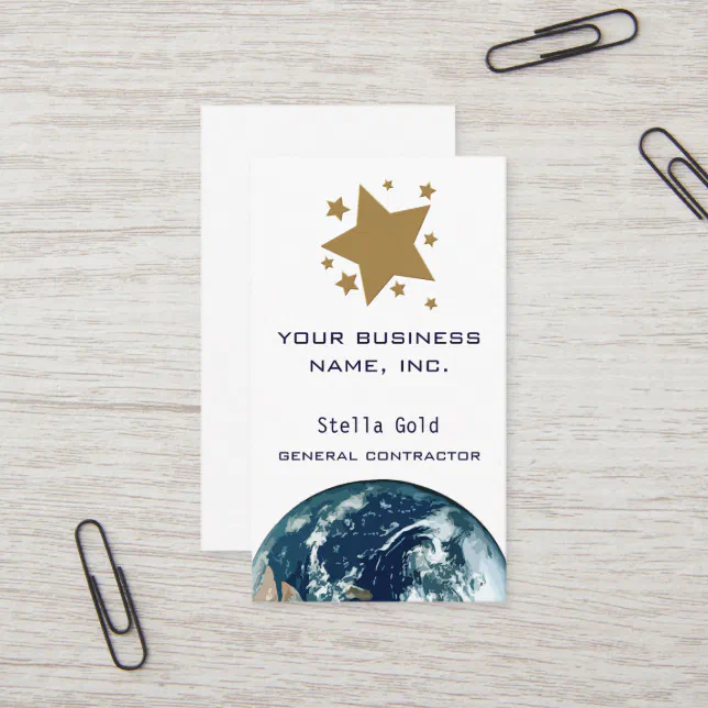Gold Stars Business Card | Zazzle