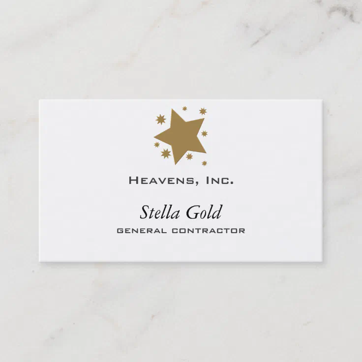 Gold Stars Business Card | Zazzle