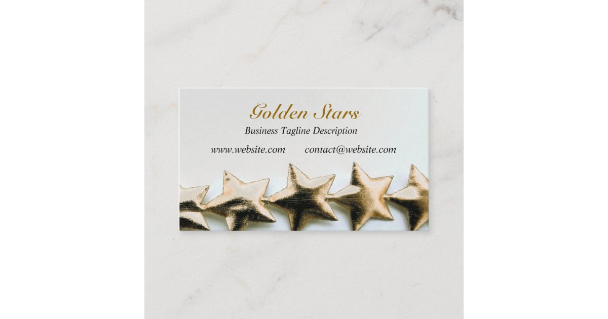 Gold Stars Business Card | Zazzle