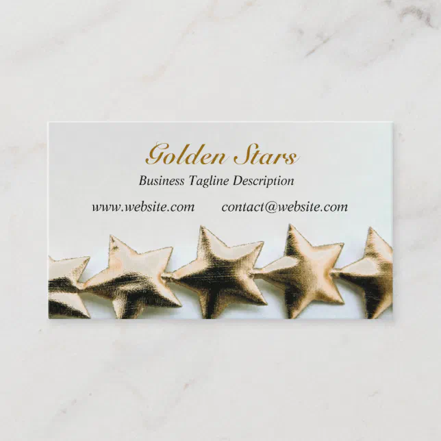 Gold Stars Business Card | Zazzle