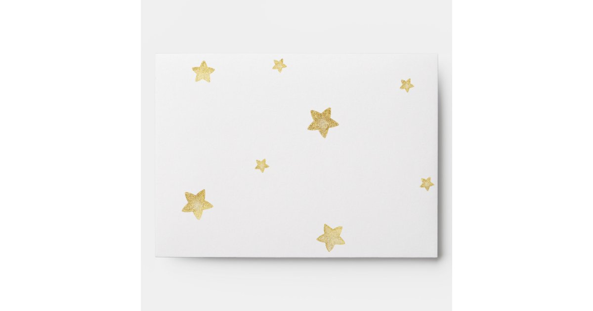 Gold Stars Envelope | Zazzle