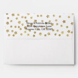 Gold Stars Envelope | Zazzle