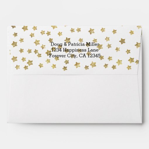 Gold Stars Envelope | Zazzle