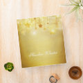 Gold Stars Glitter Personalized Binder | Zazzle