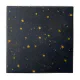 Gold Stars In Night Sky Ceramic Tile | Zazzle