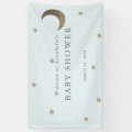 Gold Stars & Moon Blue Baby Shower Banner | Zazzle