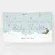 Gold Stars & Moon Blue Baby Shower Banner | Zazzle