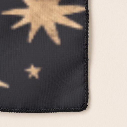 Gold Stars Navy Sky Trendy Starry Pattern Scarf | Zazzle