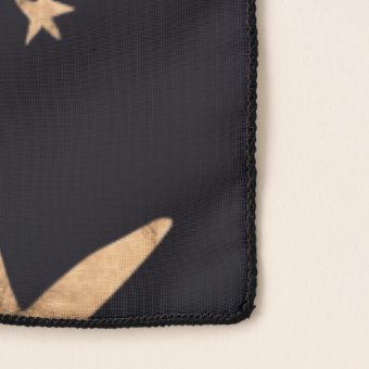 Gold Stars Navy Sky Trendy Starry Pattern Scarf | Zazzle
