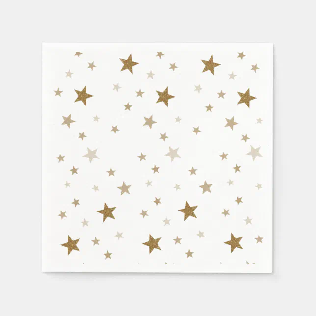 Gold Stars Paper Napkins | Zazzle