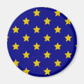 Gold Stars Pattern, Navy Blue, Exclusive Magnet | Zazzle