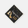 Gold Stepping into 40 Woman's Birthday Party Napkins | Zazzle
