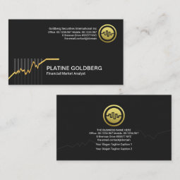 Gold Stock Share Market Graph Money Market Business Card | Zazzle