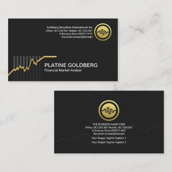 Gold Stock Share Market Graph Money Market Business Card | Zazzle