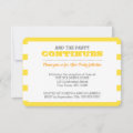 Gold Stripe and Sunflower After Party Card | Zazzle