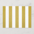 Gold Stripes, White Stripes, Striped Pattern Postcard | Zazzle