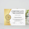 Gold Student Recognition Certificates Award | Zazzle