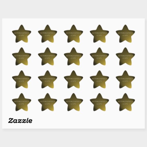 Gold Style Autographed Copy Author Sticker | Zazzle