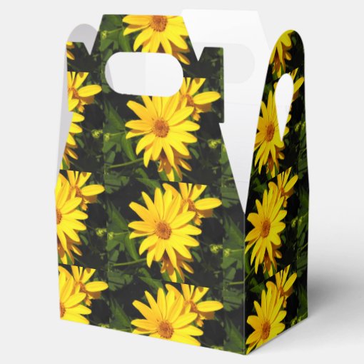 Gold Sunflower Favor Box | Zazzle