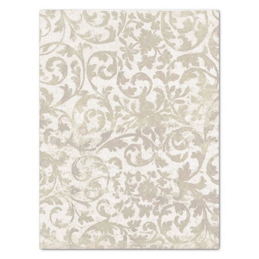 Gold Swirl Vintage Decoupage Distressed Tissue Paper | Zazzle