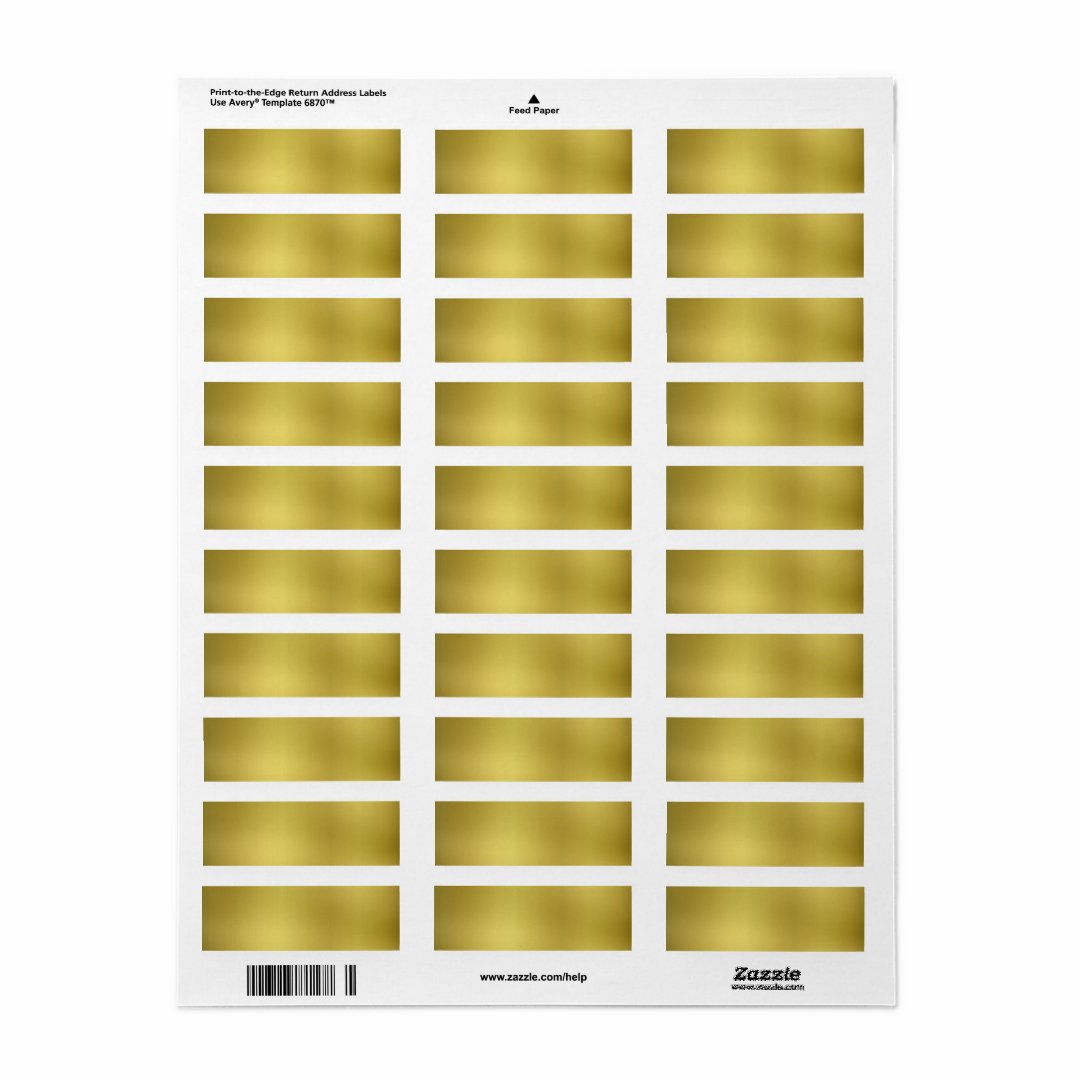 Gold Template Background Blank Label | Zazzle