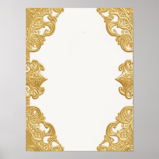 Gold Template Background Custom Poster | Zazzle