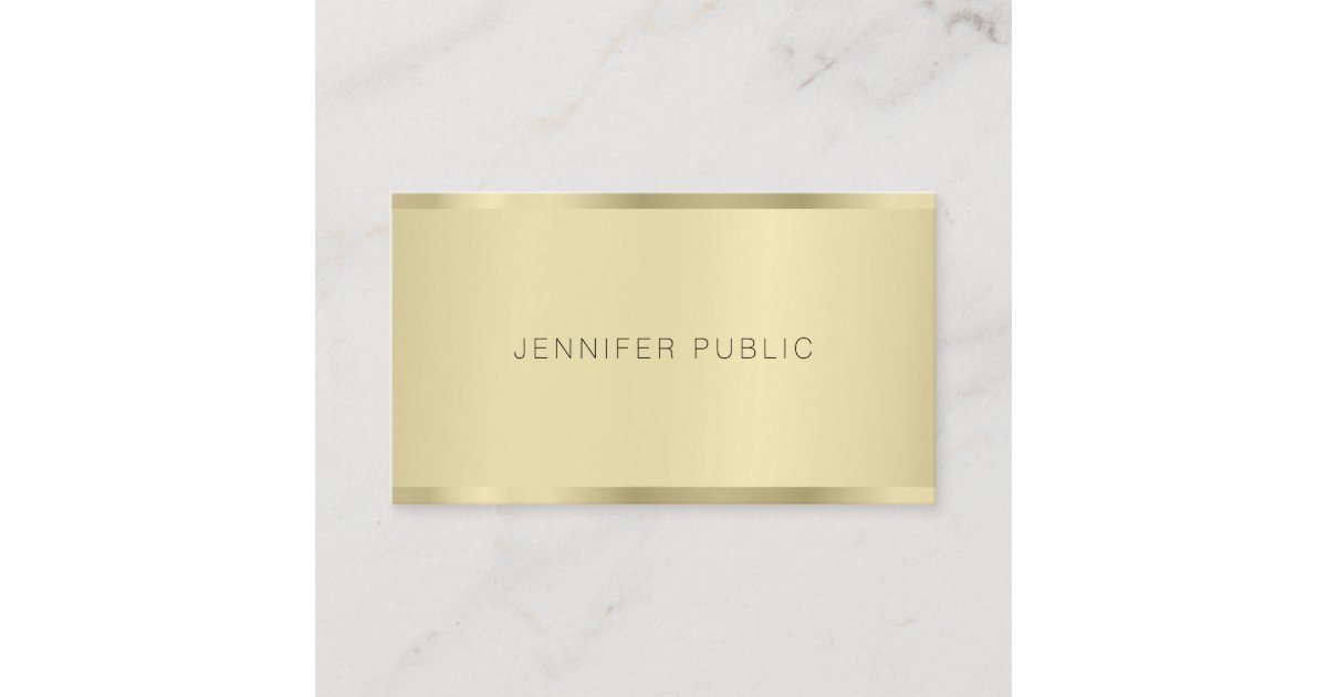Gold Template Elegant Simple Modern Minimalist Business Card | Zazzle