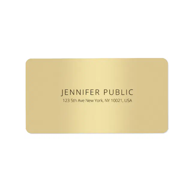 Gold Template Professional Classy Simple Modern Label | Zazzle
