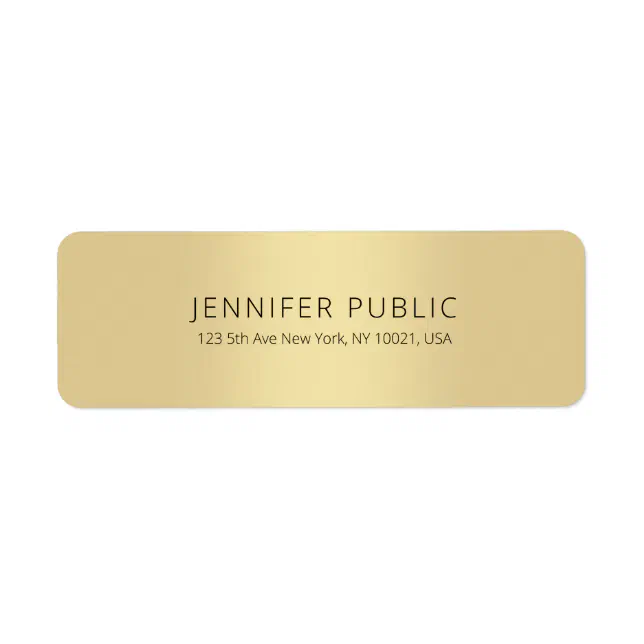 Gold Template Professional Modern Classy Simple Label | Zazzle