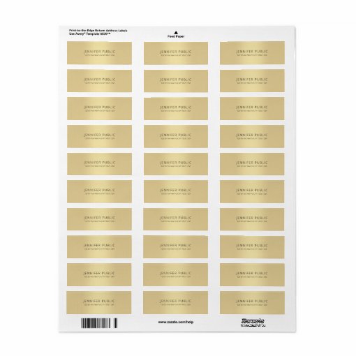 Gold Template Professional Modern Classy Simple Label | Zazzle