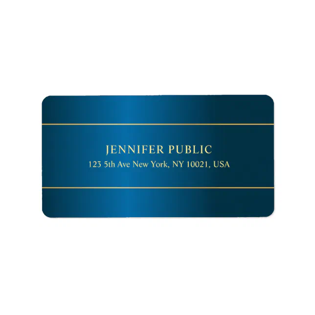 Gold Text Template Professional Modern Address Label | Zazzle