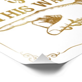 gold This way party wedding sign left arrow | Zazzle