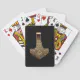 Gold Thor Hammer black Poker playing cards | Zazzle