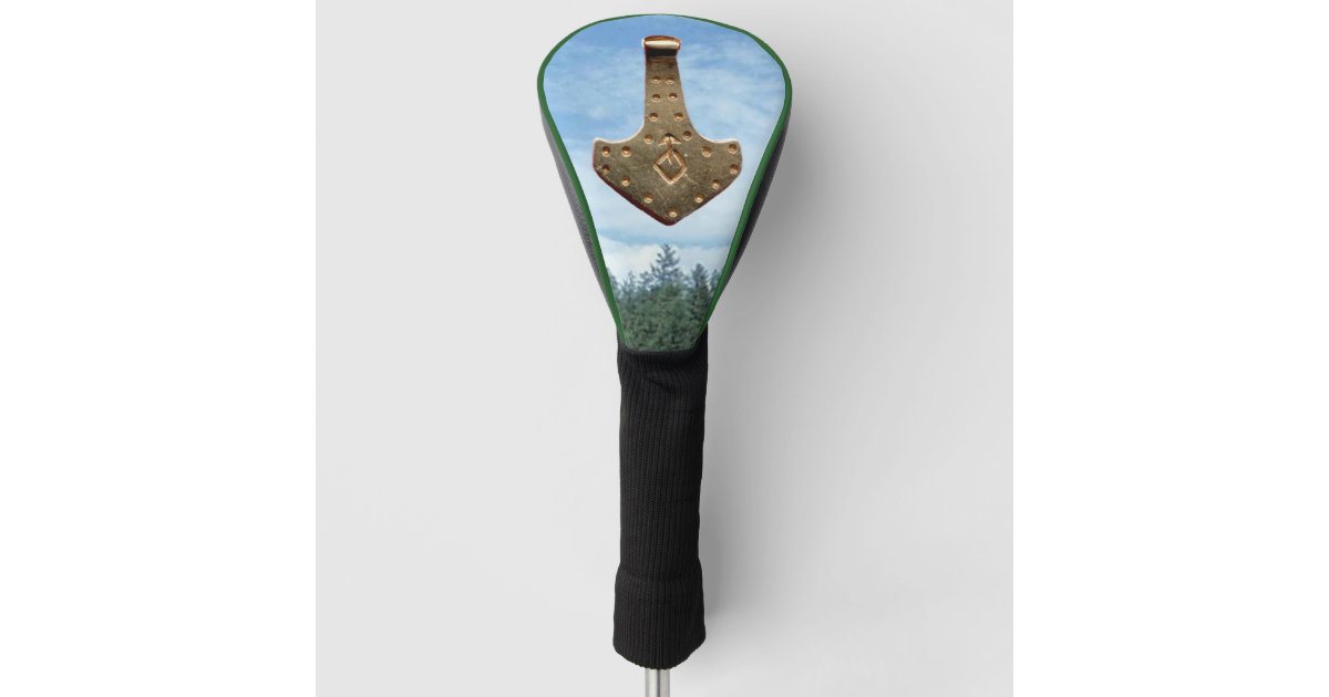 Gold Thor Hammer trees golf club driver cover | Zazzle