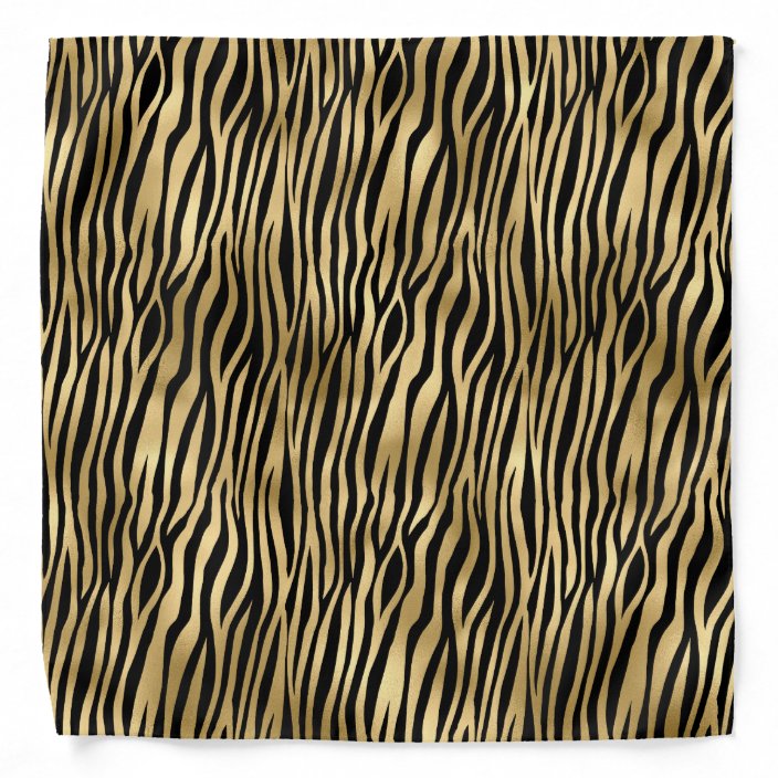 Gold Tiger Stripes Fur Bandana | Zazzle.com