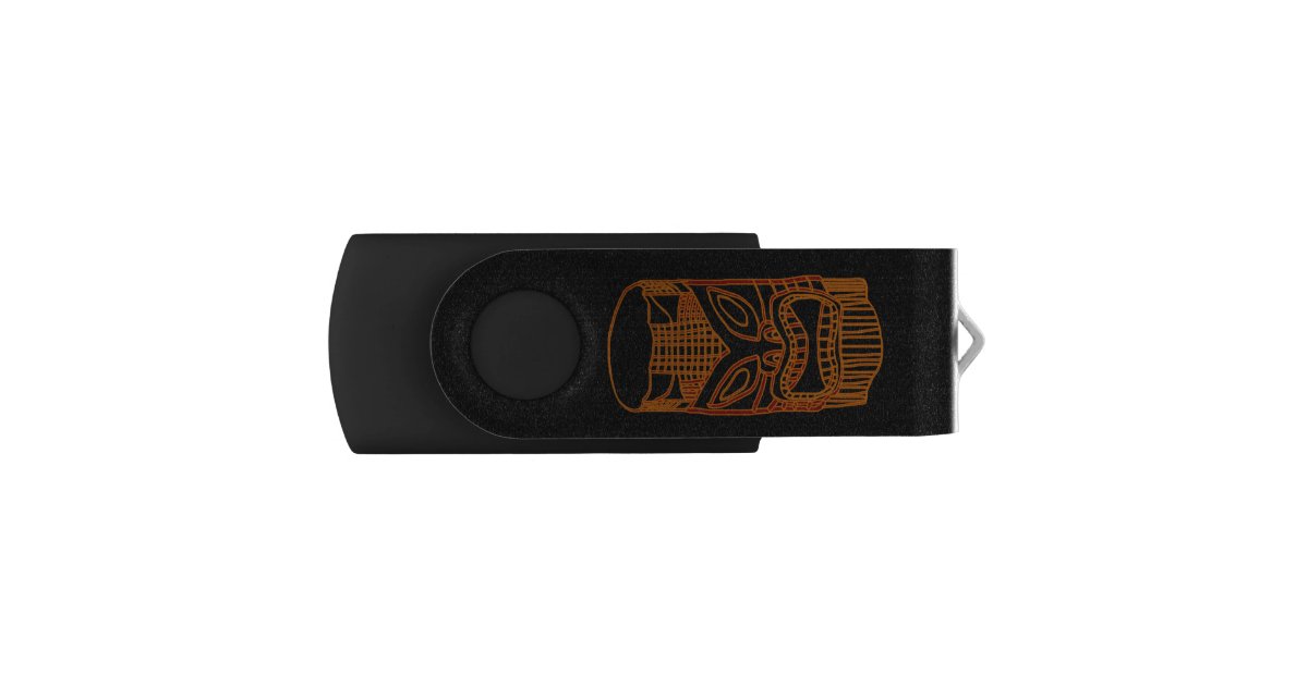 Gold Tiki Sculpture Thunder_Cove Flash Drive | Zazzle