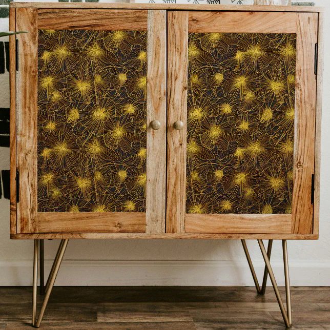 Gold Tipped Petals Pattern Decoupage Tissue Paper | Zazzle