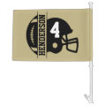 Gold Tone American Football Customized Game Day Car Flag | Zazzle