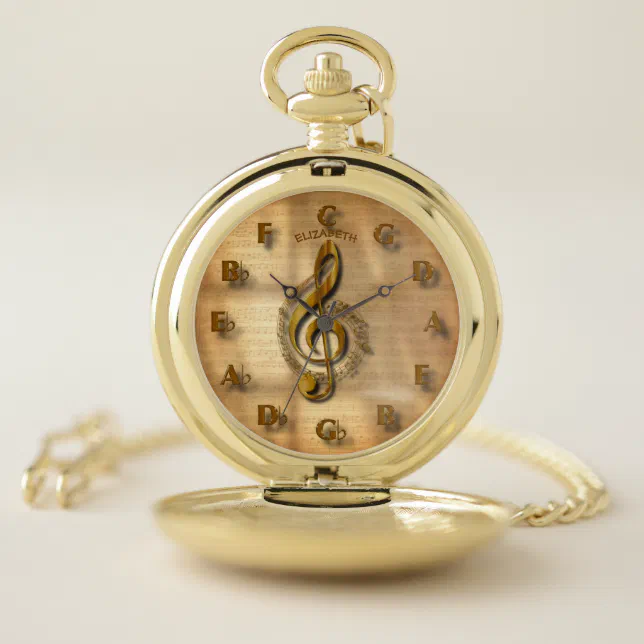 treble clef clock