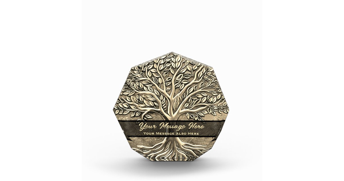 Gold Tree of Life Acrylic Award | Zazzle