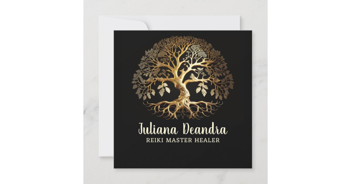 Gold Tree of Life Business Card | Zazzle