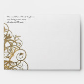 Gold Tree Swirl Wedding Envelopes | Zazzle